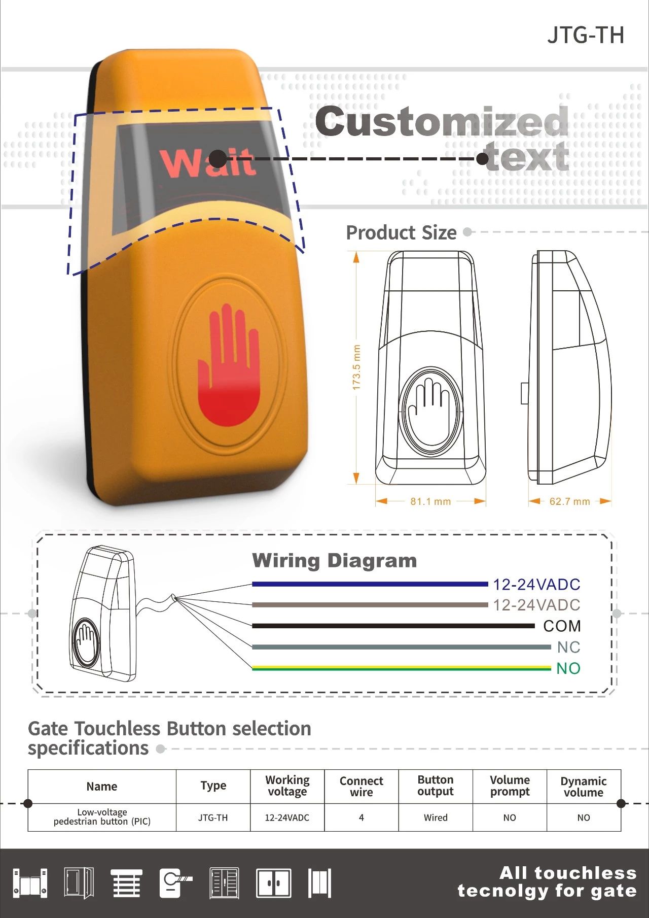 Touchless Pedestrian Push Buttons Modular Construction IR Traffic Light ...
