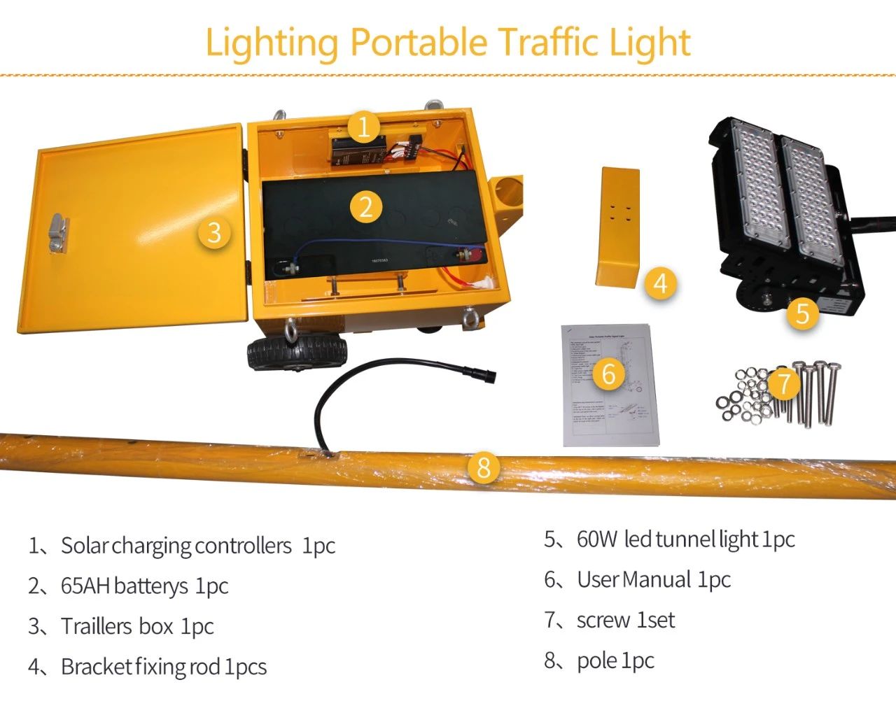 Portable traffic light system