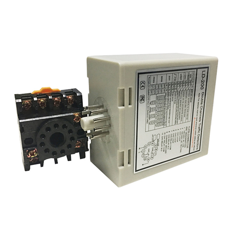 White Vehicle Loop Detection System Dual Channel Traffic Light Loop ...